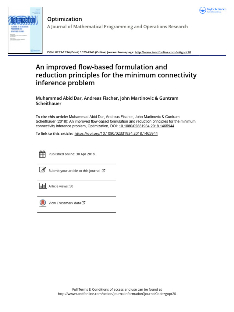 An Improved Flow (Published Form) | PDF | Linear Programming ...
