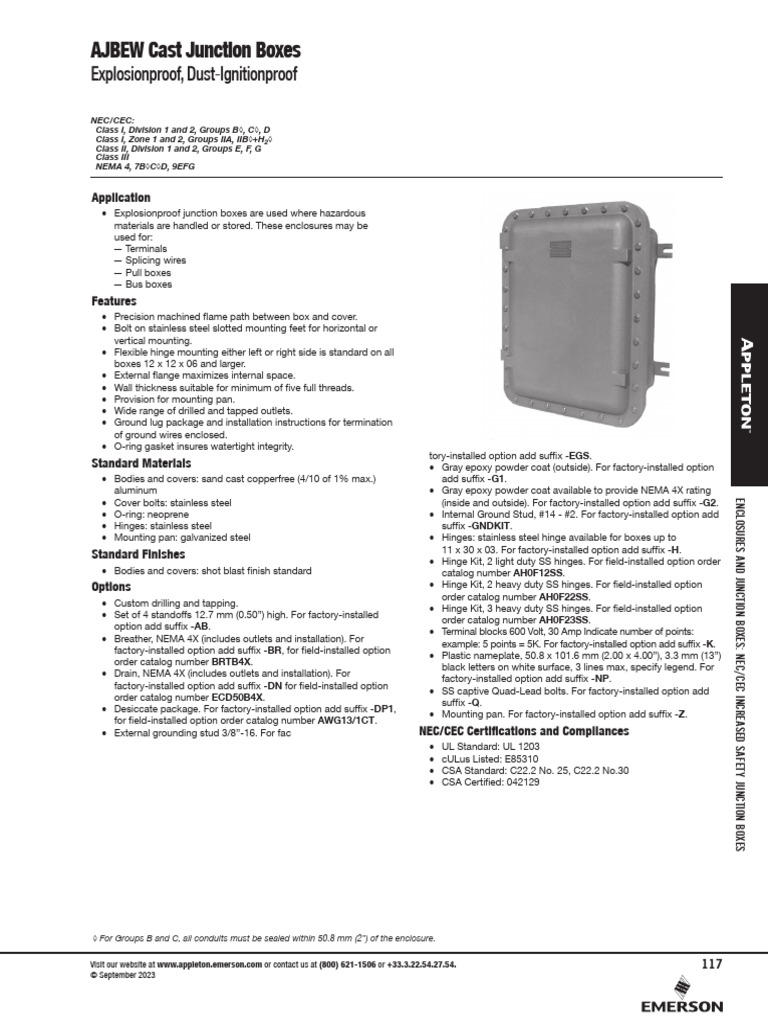Catalog Ajbew Cast Junction Boxes Appleton en 7439730 | PDF | Screw ...