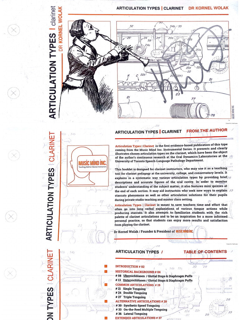 Articulation Types - Clarinet - Dr. Kornel Wolak | PDF