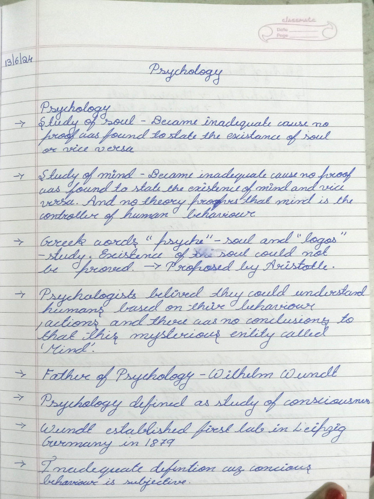 Psychology Running Notes 13-Jul-2024 21-55-30 | PDF