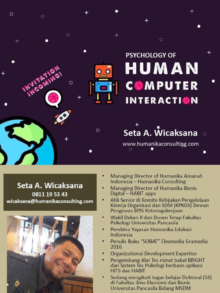 Psychology of Human-Computer Interaction - Introduction - : Seta A ...