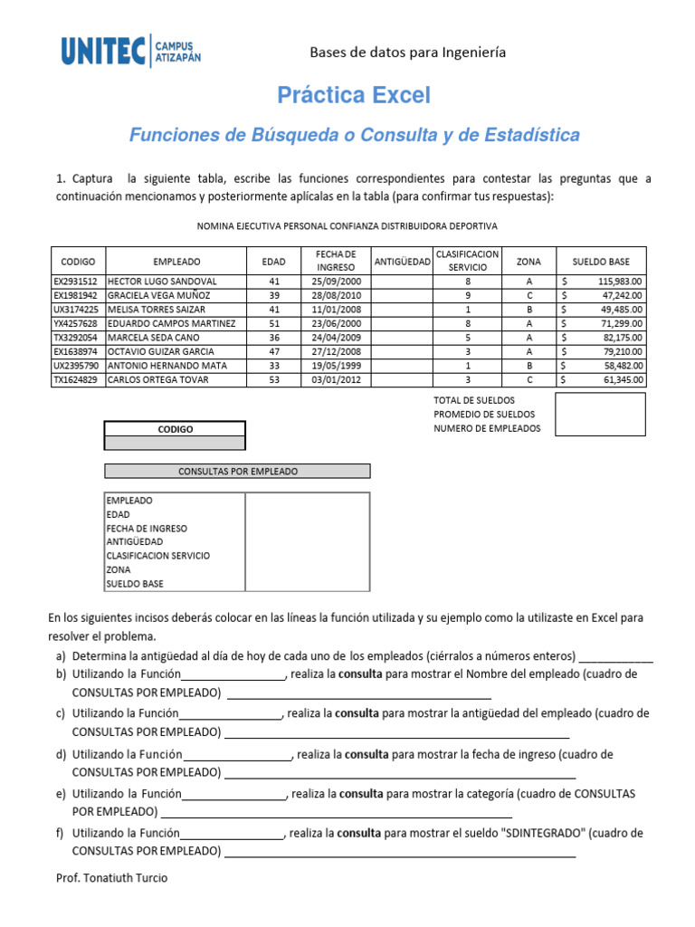 Practica 3 Excel | PDF
