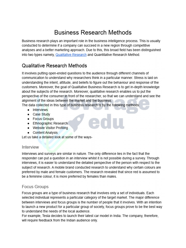 Business Research Methods Guide | PDF | Qualitative Research | Quantitative Research