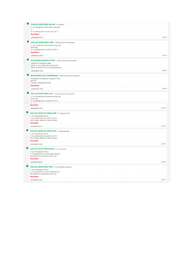 PP 2 EP 3 Perawat Melakukan Pengisian CPPT Tiap Shift | PDF