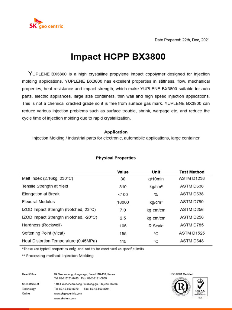 Datasheet BX3800 HCPP (En) | PDF | Strength Of Materials | Applied And Interdisciplinary Physics