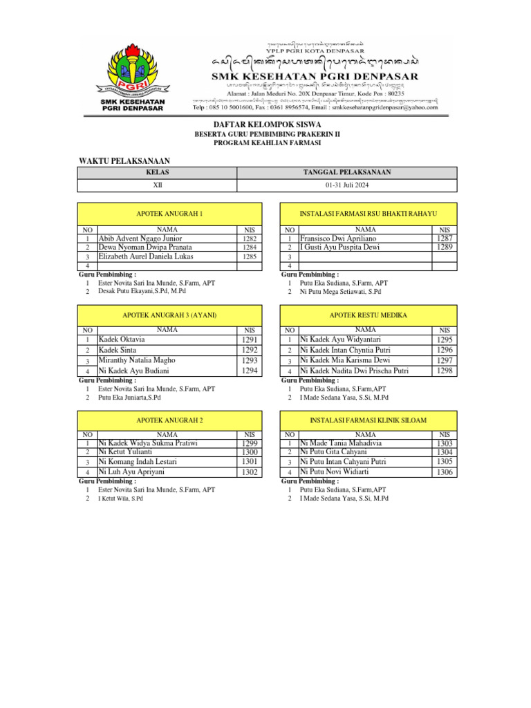 Pemetaan Apotek New Pdf