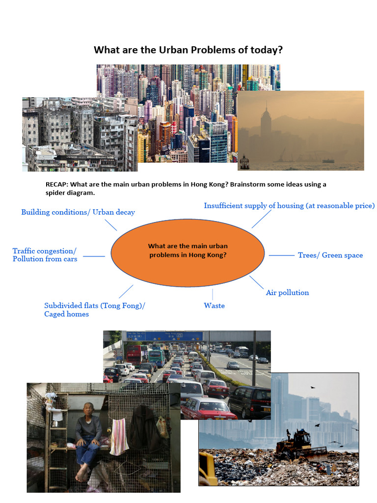 What Are The Urban Problems of Today - WORKSHEET | PDF | Urbanization ...