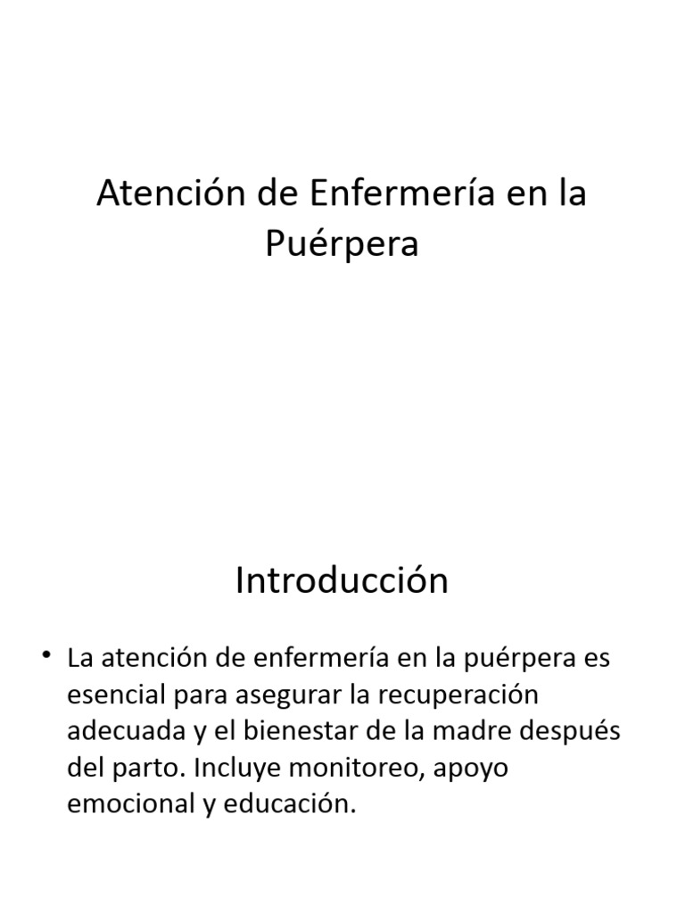 Atencion Enfermeria Puerpera | PDF | Periodo posparto | Medicina