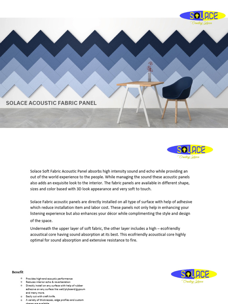 Solace Acoustic Fabric Pannel | PDF | Materials