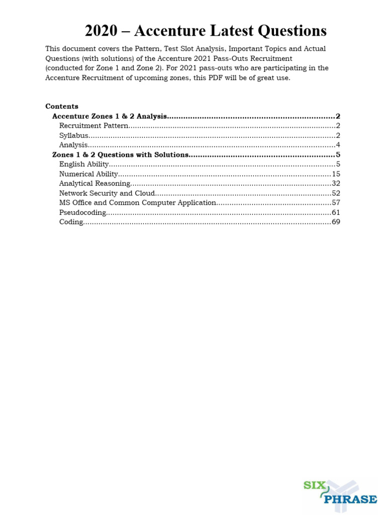 Accenture - Zone 1 and 2 | PDF | Grammar | Linguistics