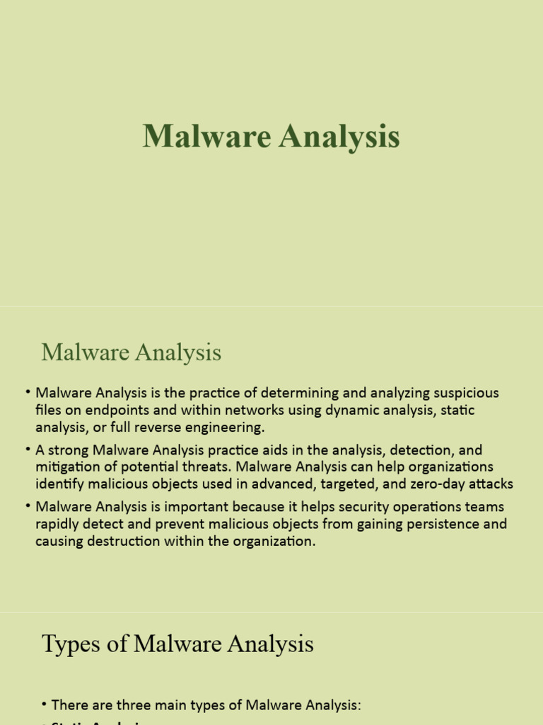 Malware & NETWORK Analysis | PDF | Malware | Computer Network