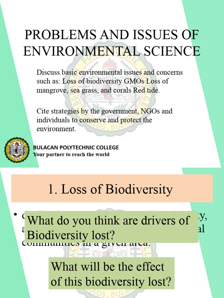 Environmental Science Issues and Solutions | PDF | Biodiversity ...