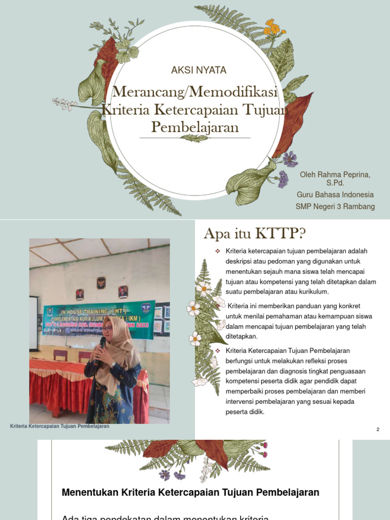 Kriteria Ketercapaian Tujuan Pembelajaran | PDF | Karier & Perkembangan ...
