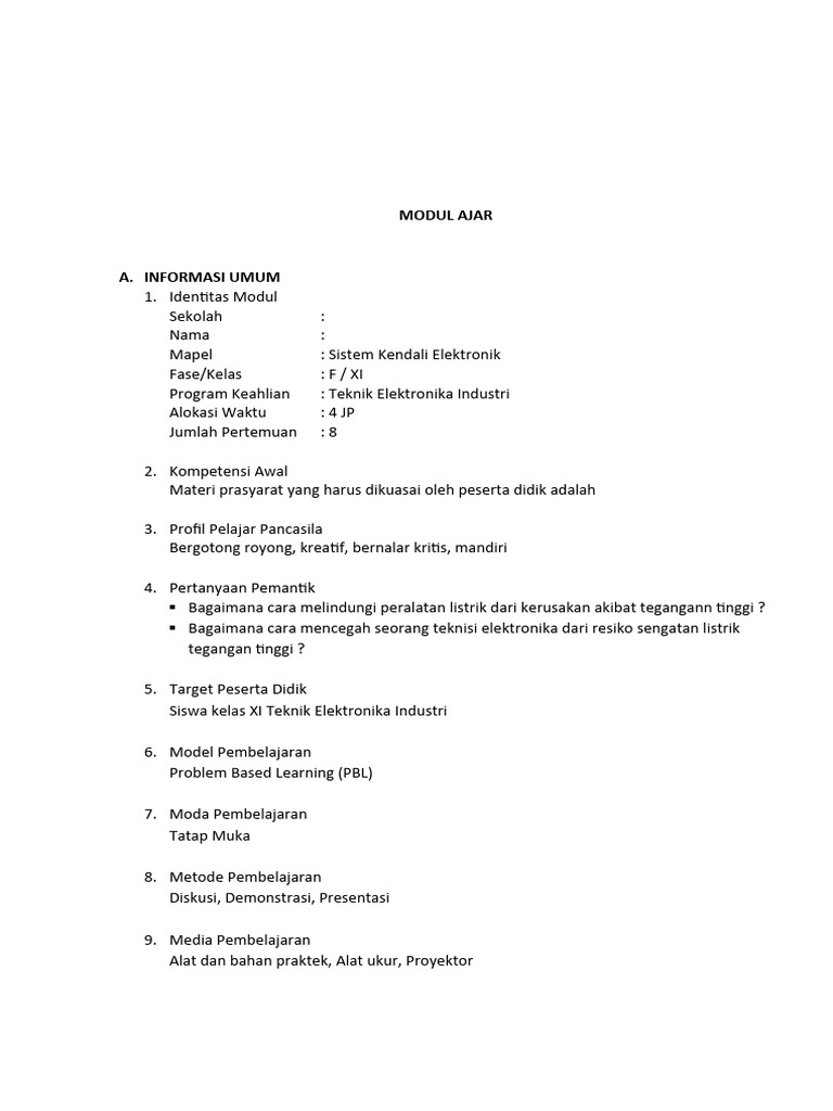 Modul Ajar SKE - Rangkaian Isolasi | PDF