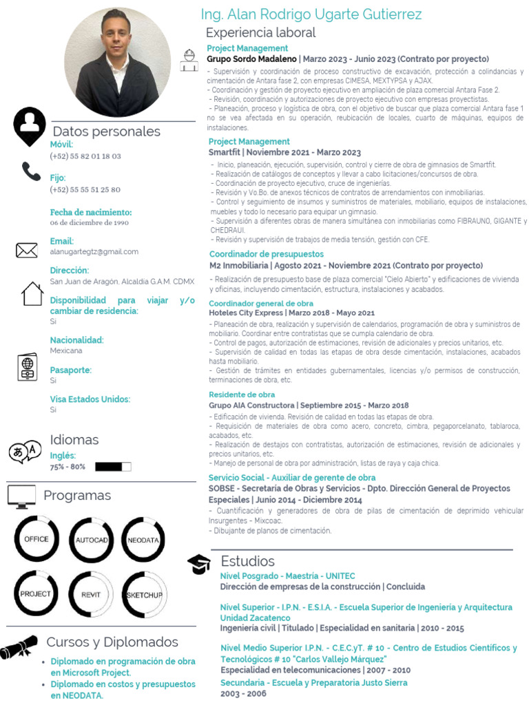 CV Alan Ugarte Julio 2023 | PDF | Ingeniería