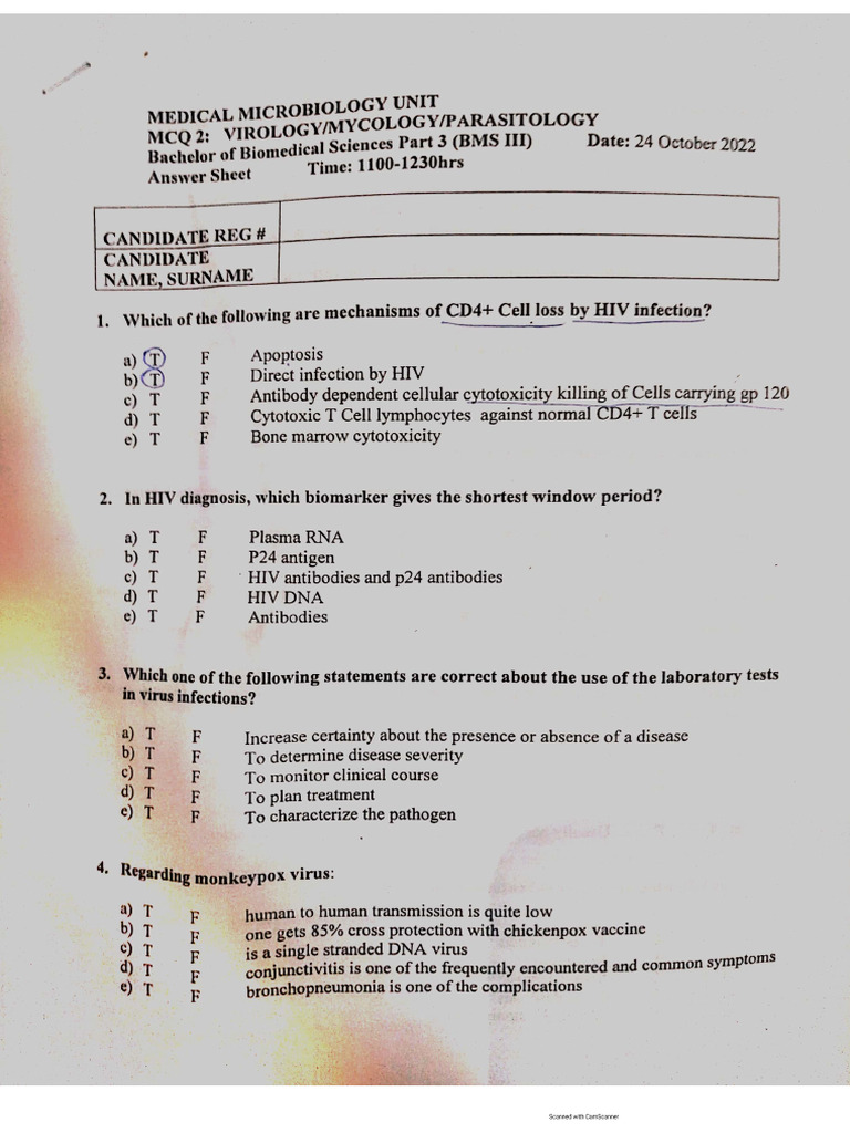 Microbiology MCQ2 | PDF