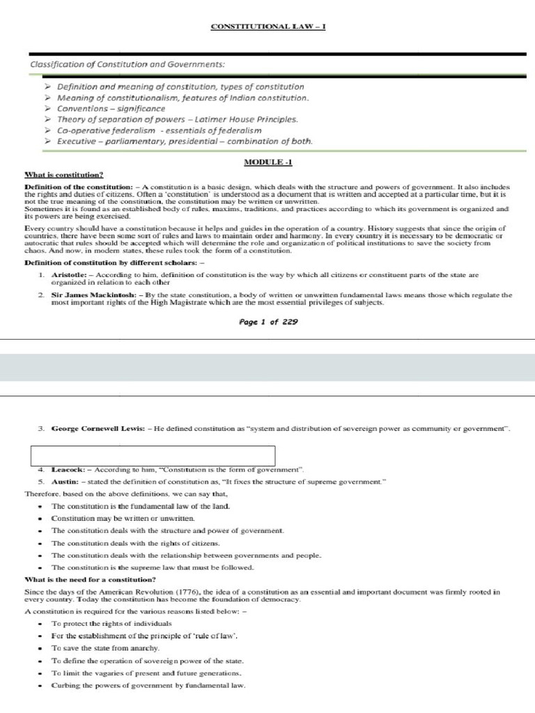 Constitution 1 | PDF