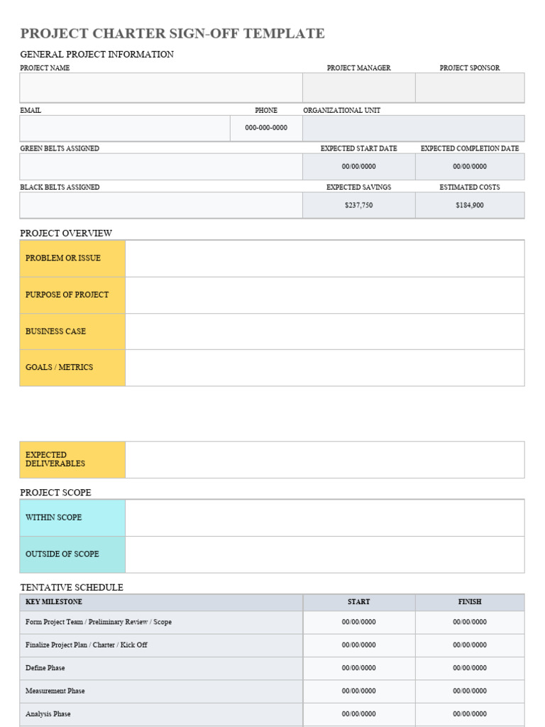 IC Project Charter Sign Off 11340 | PDF | Performance Indicator | Business
