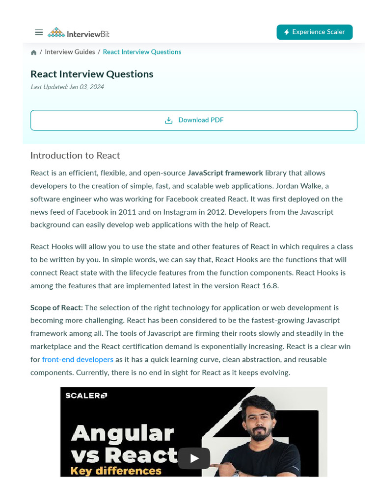 REACT | PDF | Method (Computer Programming) | Document Object Model