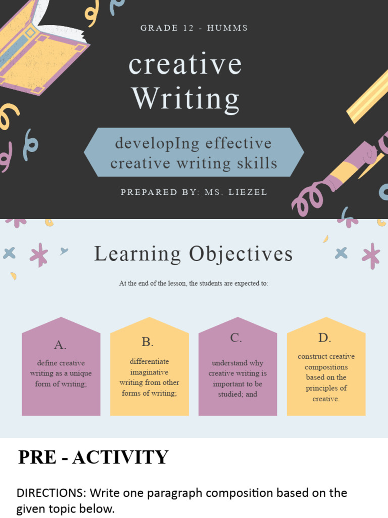 Creative Writing Skills for Grades 1-2 | PDF | Poetry | Human Communication