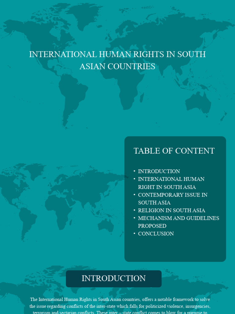 International Huaman Rights in South Asian Countries | PDF | South Asia ...