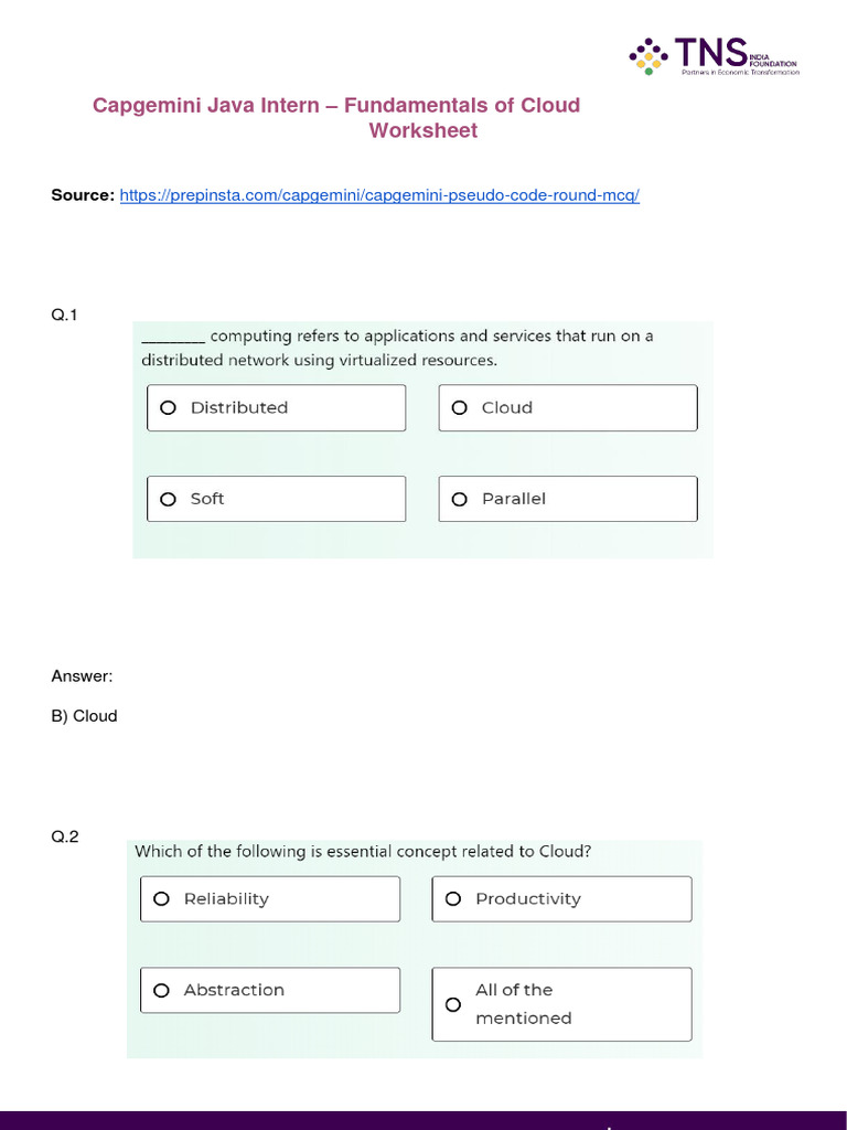 Capgemini Cloud Fundamentals | PDF