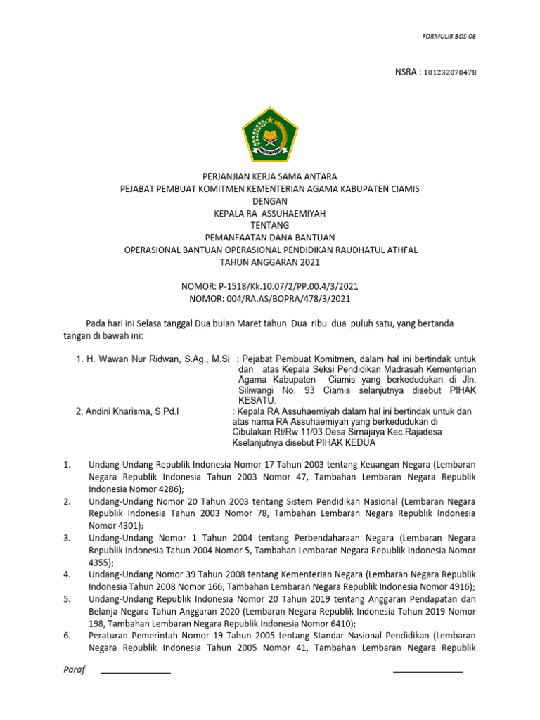 Contoh SPK 2021 | PDF | Bisnis | Pengelolaan Keuangan & Uang