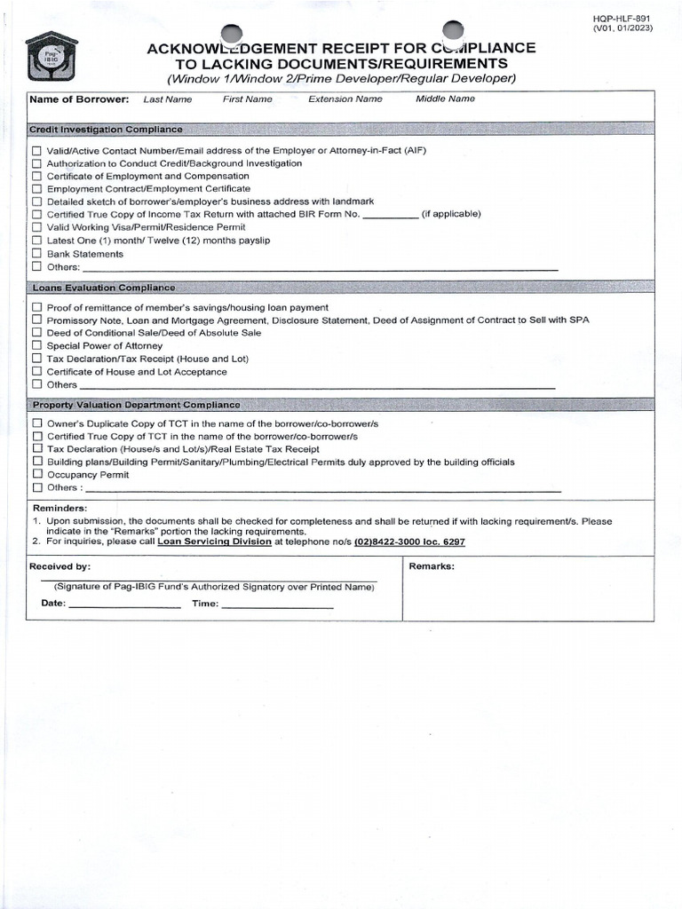 Nod Compliance Form - 0001 - 1 | PDF