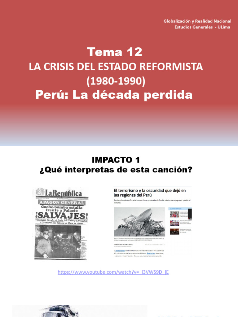 TEMA 12 - Peru 1980 - 1990 | PDF | Perú