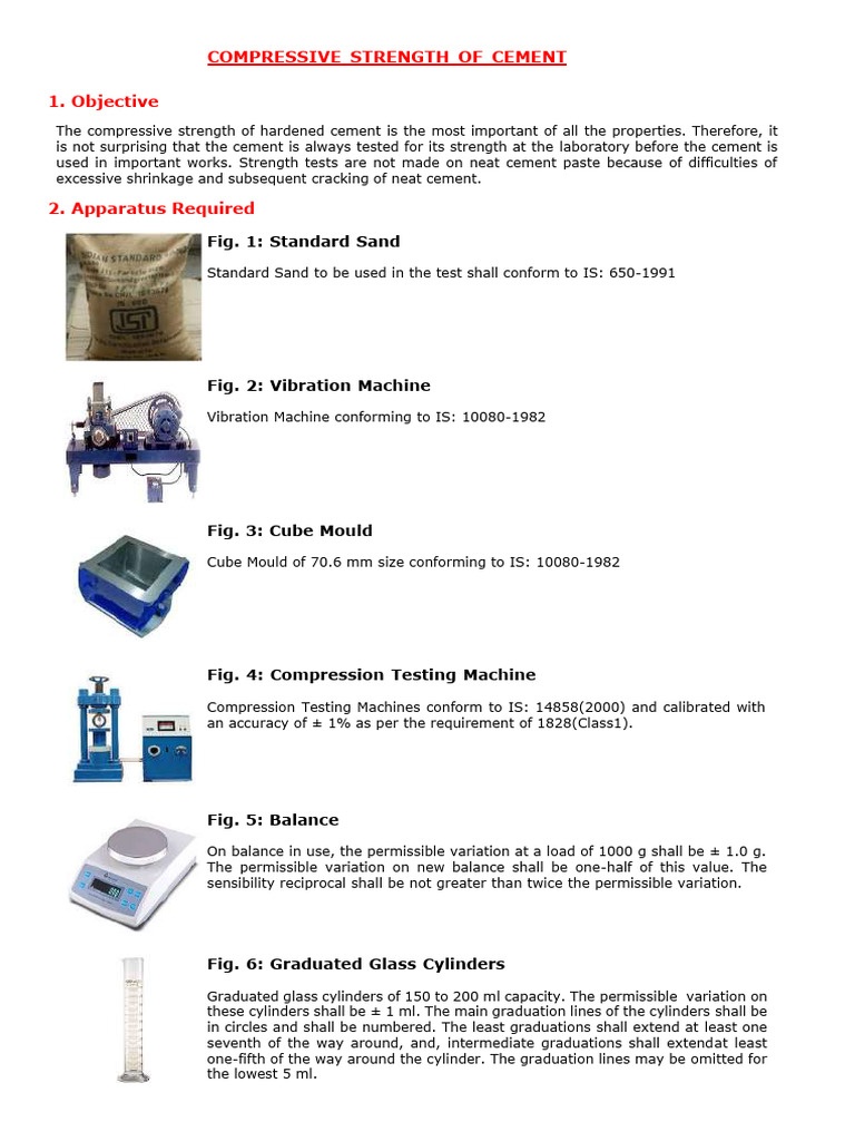 Compressive Strength Testing of Cement | PDF | Cement | Water