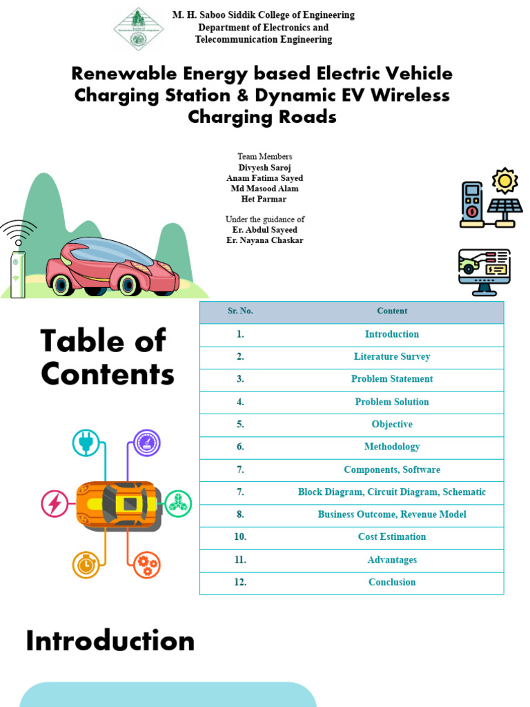 Renewable Energy Based Electric Vehicle Charging Station L0 Dynamic EV ...