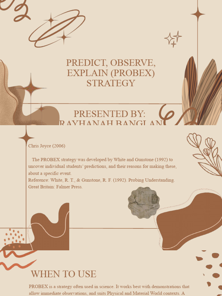 PROBEX Strategy for Engaging Science Learning | PDF | Learning | Theory