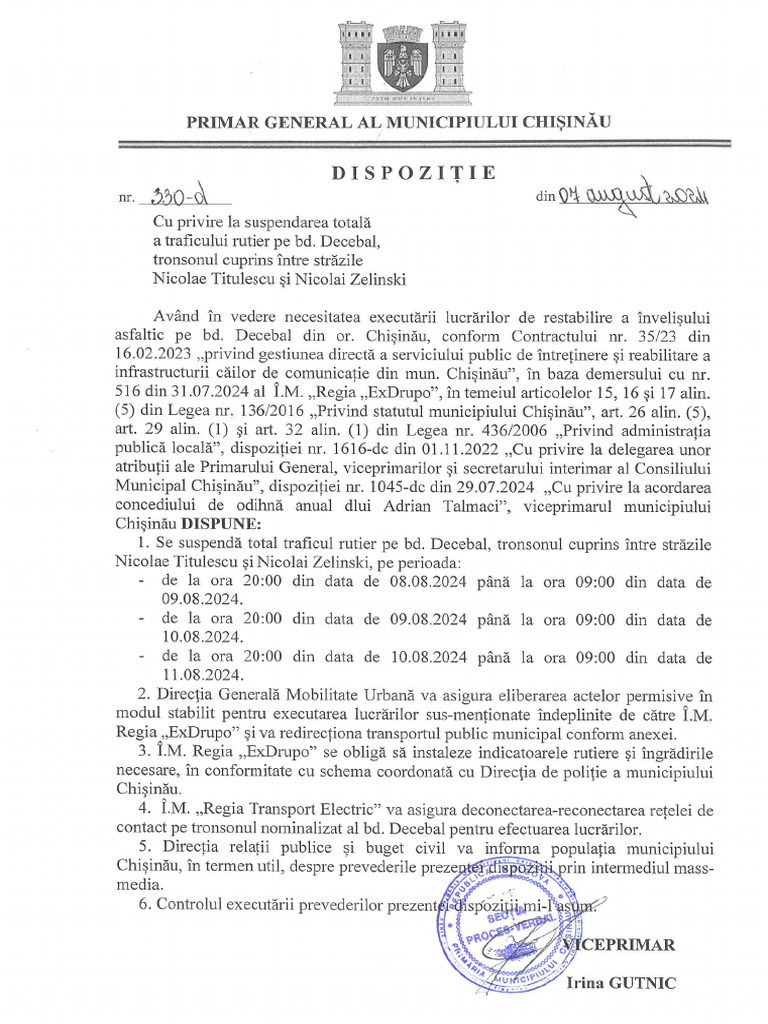 Disp - NR - 330-d Din 07 - 08 - 2024 | PDF