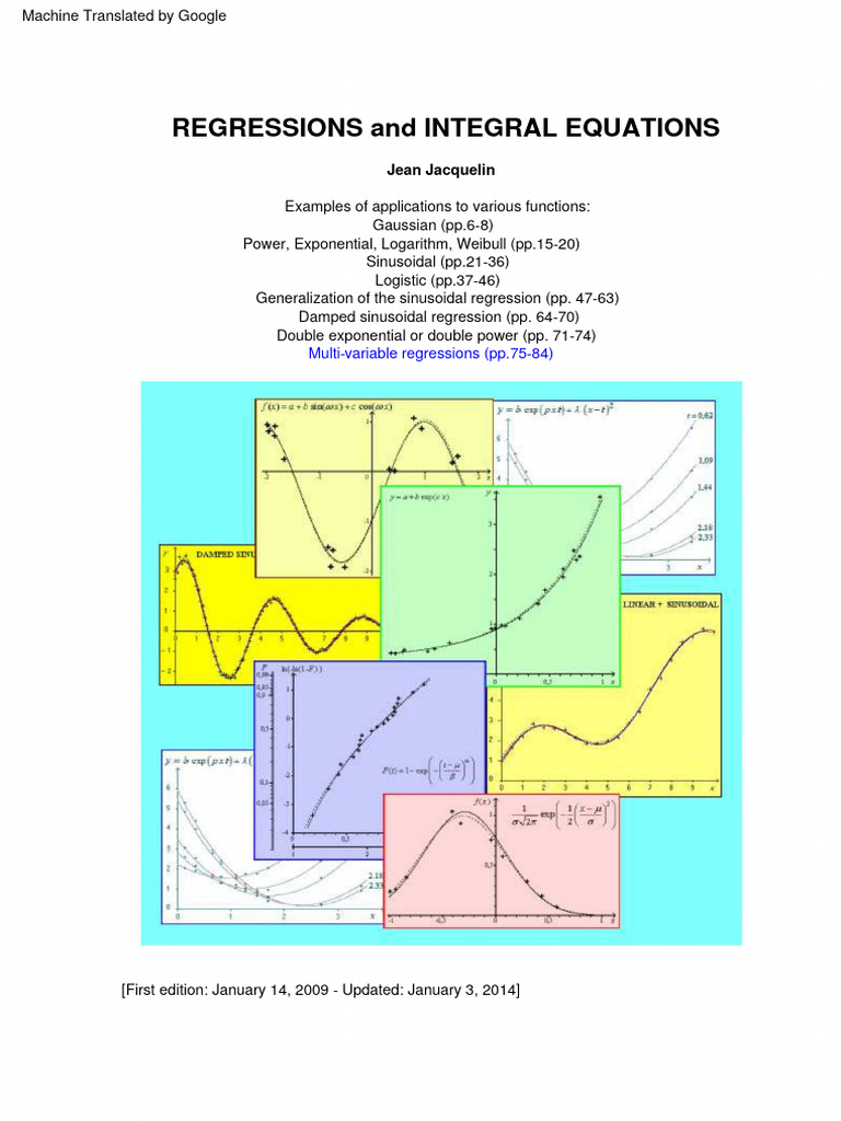 Regressions Et Equations Integrales | PDF | Regression Analysis | Nonlinear System