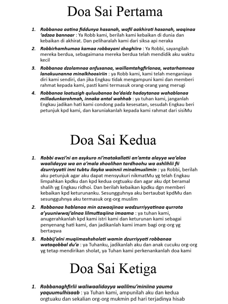 Doa Sai | PDF | Pengembangan Diri