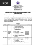 NLC Accomplishment Report 2024-2025 | PDF | Teachers | Worksheet