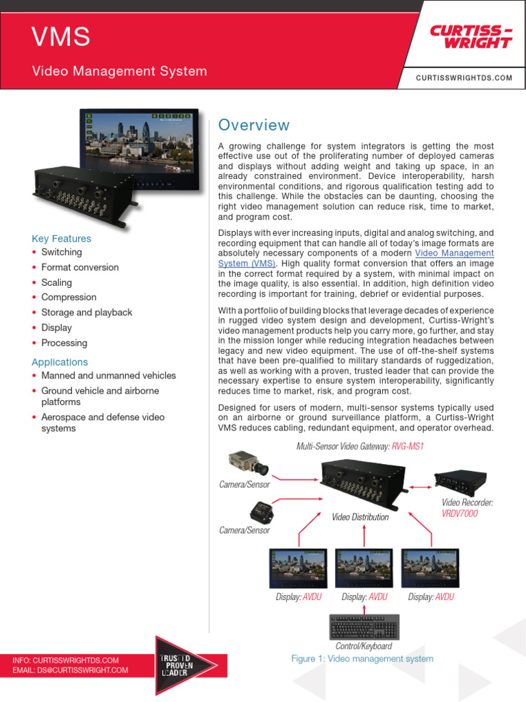 VMS Video Management System Product Sheet | PDF | Video | Display ...