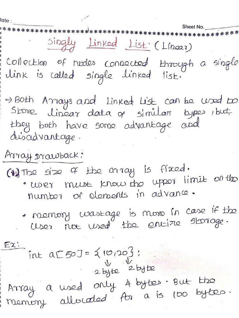 Singly Linked List | PDF Singly Linked List | PDF