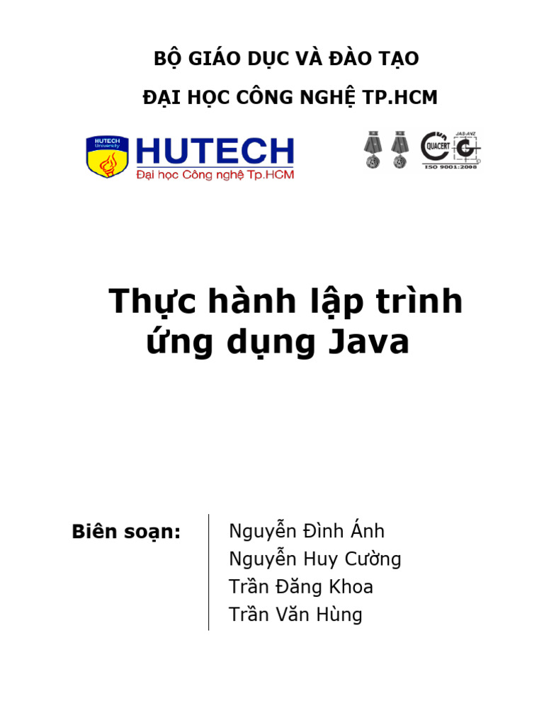 (CMP3025) GIÁO TRÌNH THỰC HÀNH LẬP TRÌNH JAVA 2024 - 1605 | PDF