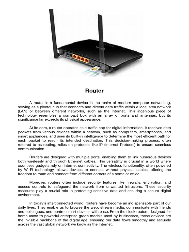 Example of Descrpitive Text | PDF | Computer Network | Router (Computing)