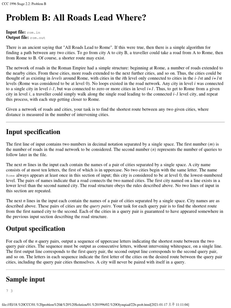 Problem 2-2. All Roads Lead Where | PDF | Numbers | Mathematics