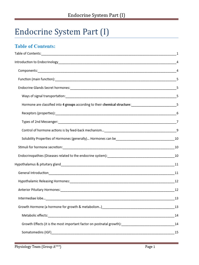 Endocrine System | PDF | Endocrine System | Hormone