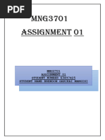 MNG3701 Assignment 1 Overview 2025 | PDF