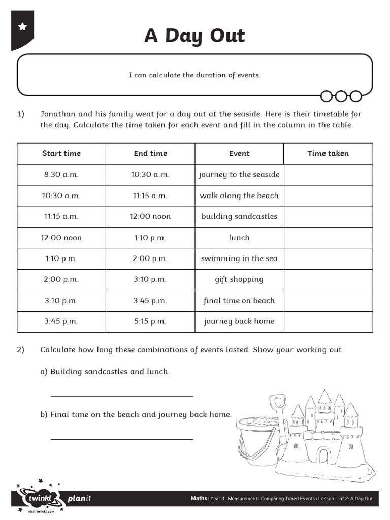 Timetables - Calculating Time Intervals | PDF | Zoo