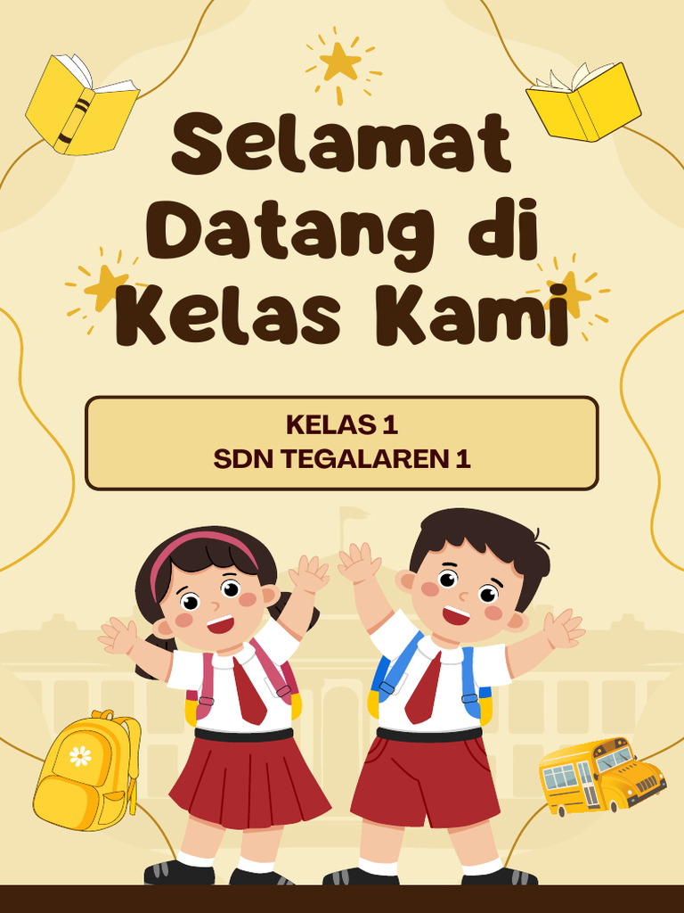 Kuning Ilustrasi Poster Selamat Datang Di Sekolah Kami | PDF