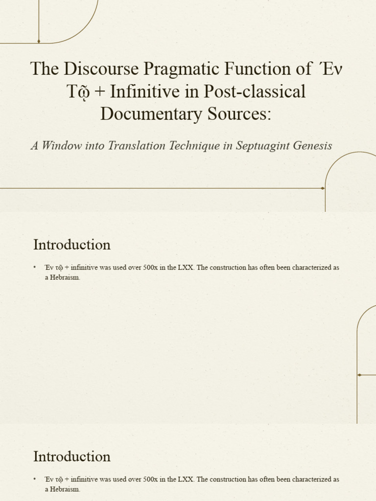 LXX Colloquium Presentation | PDF | Septuagint | Word