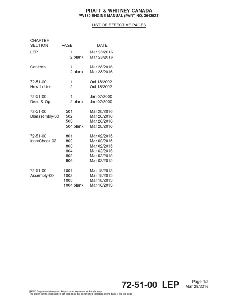 PW150 Engine Manual Overview | PDF | Bearing (Mechanical) | Engineering ...