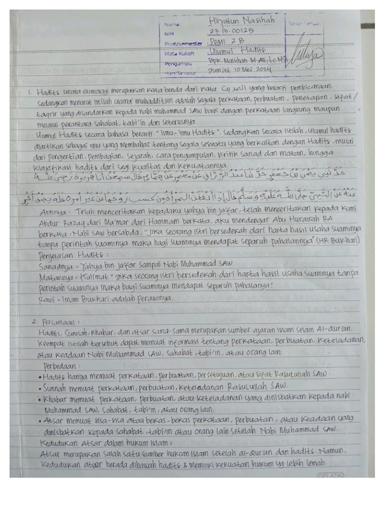 Uts Ulumul Hadits | PDF