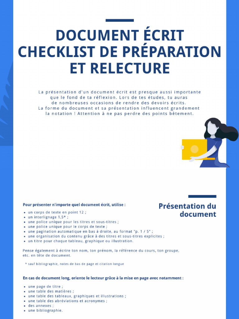 Document Écrit - Préparation Et Relecture | PDF