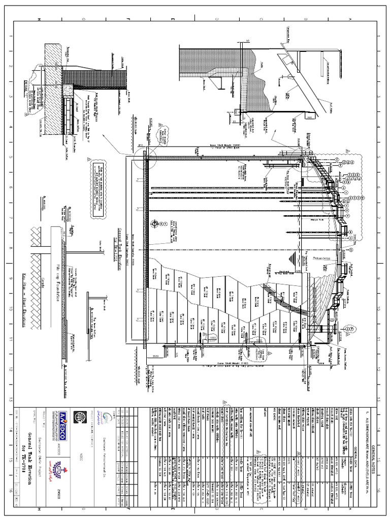 G110-VD-30-2550-DWG-007-A3-01-General Tank Elevation For TK-1701 | PDF
